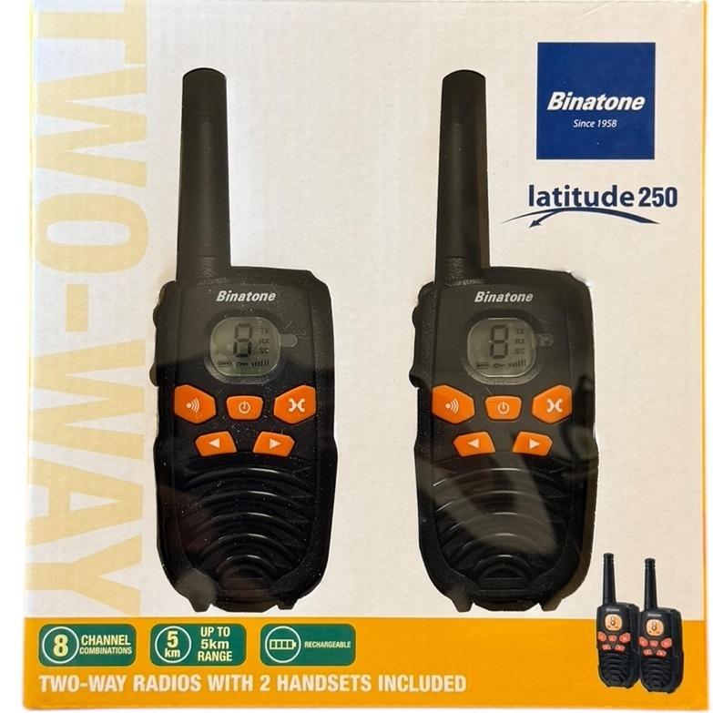 New New: Binatone Latitude 250 Two-Way Radios With 2 Handsets - Own4Less